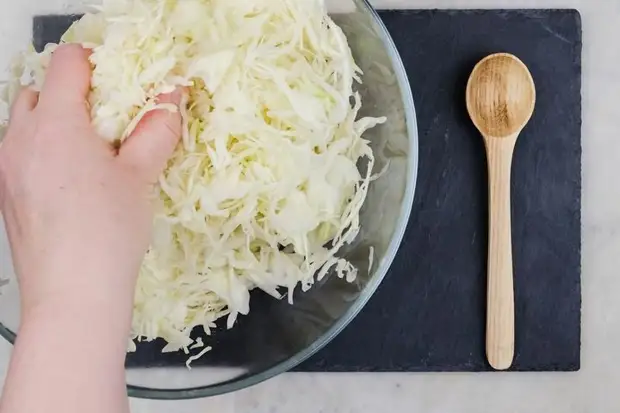 Saftig kål gryte med ost. Velsmakende, forsiktig, appetittvekkende!