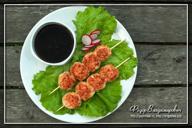 Tsukune - Japanske kip koplampen op skewers