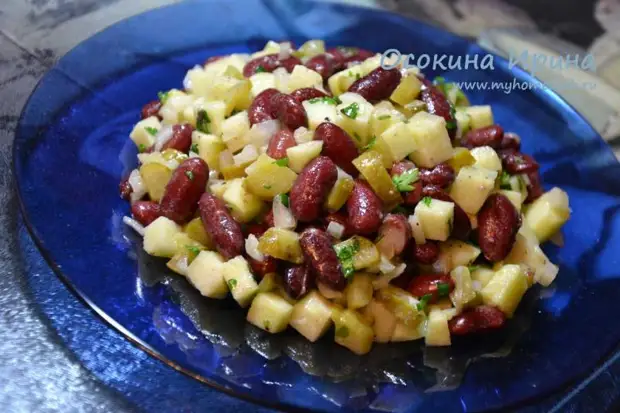 Lenti salad - resèt Senp soti nan pwodwi abòdab