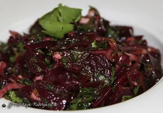 Beets with Tkemali in Georgian