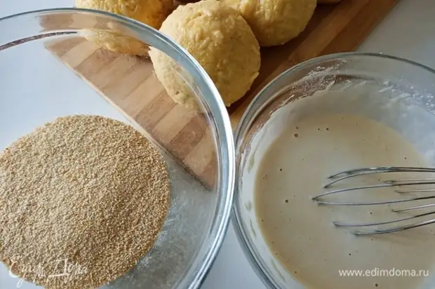 Arancini com ensopado de carne