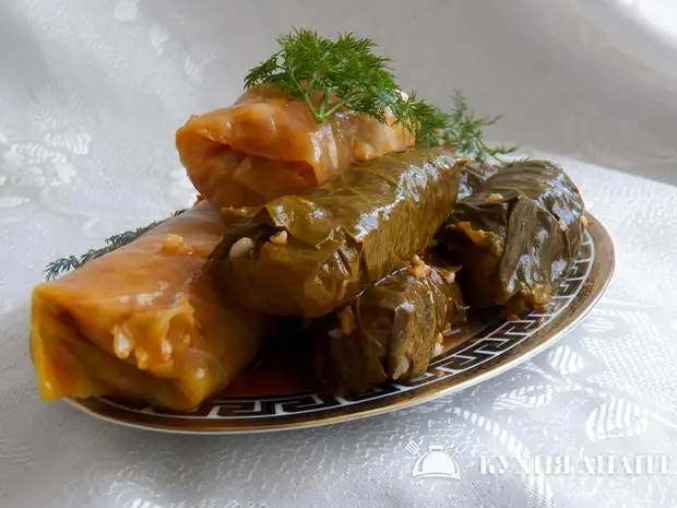 Pasuz Tolma (Lean Dolma) des céréales russes et des haricots