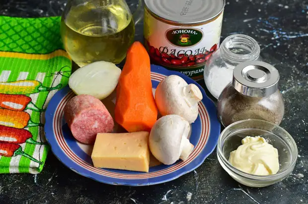 Frânske salade mei champignons - hearlik en prachtige