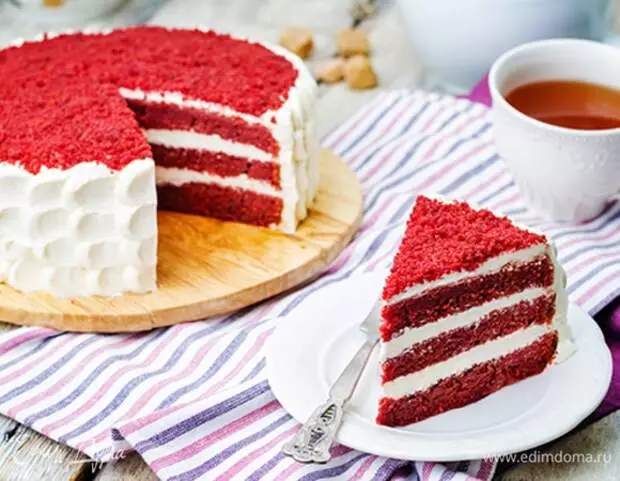 Asirin dafa abinci cake "ja velvet"