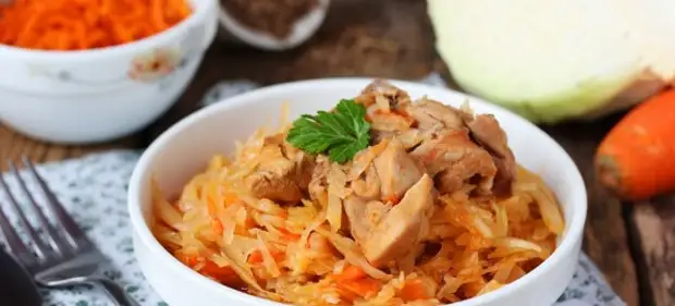 Rabbit stew with cabbage in a slow cooker