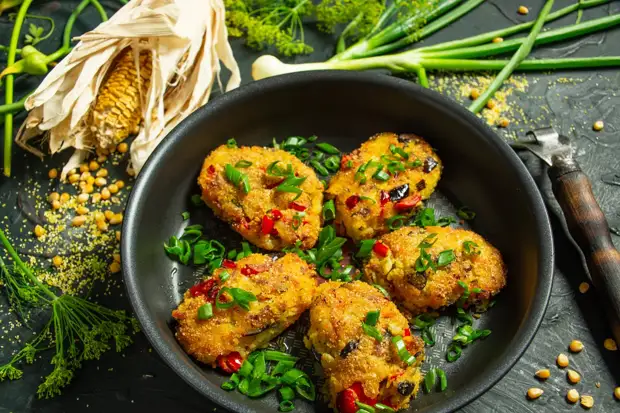 Cutar cin ganyayyaki da polenta da kayan lambu