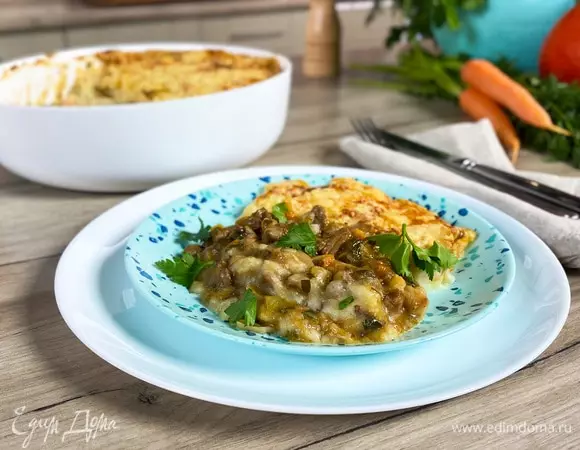 Oleg Gries! Kentang Casserole karo daging, utawa pai pasy Inggris