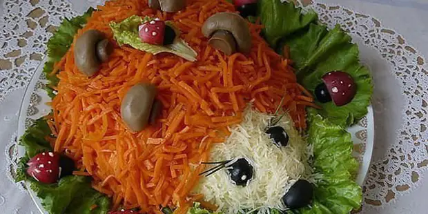 Kugadzirira salads neKorea karoti