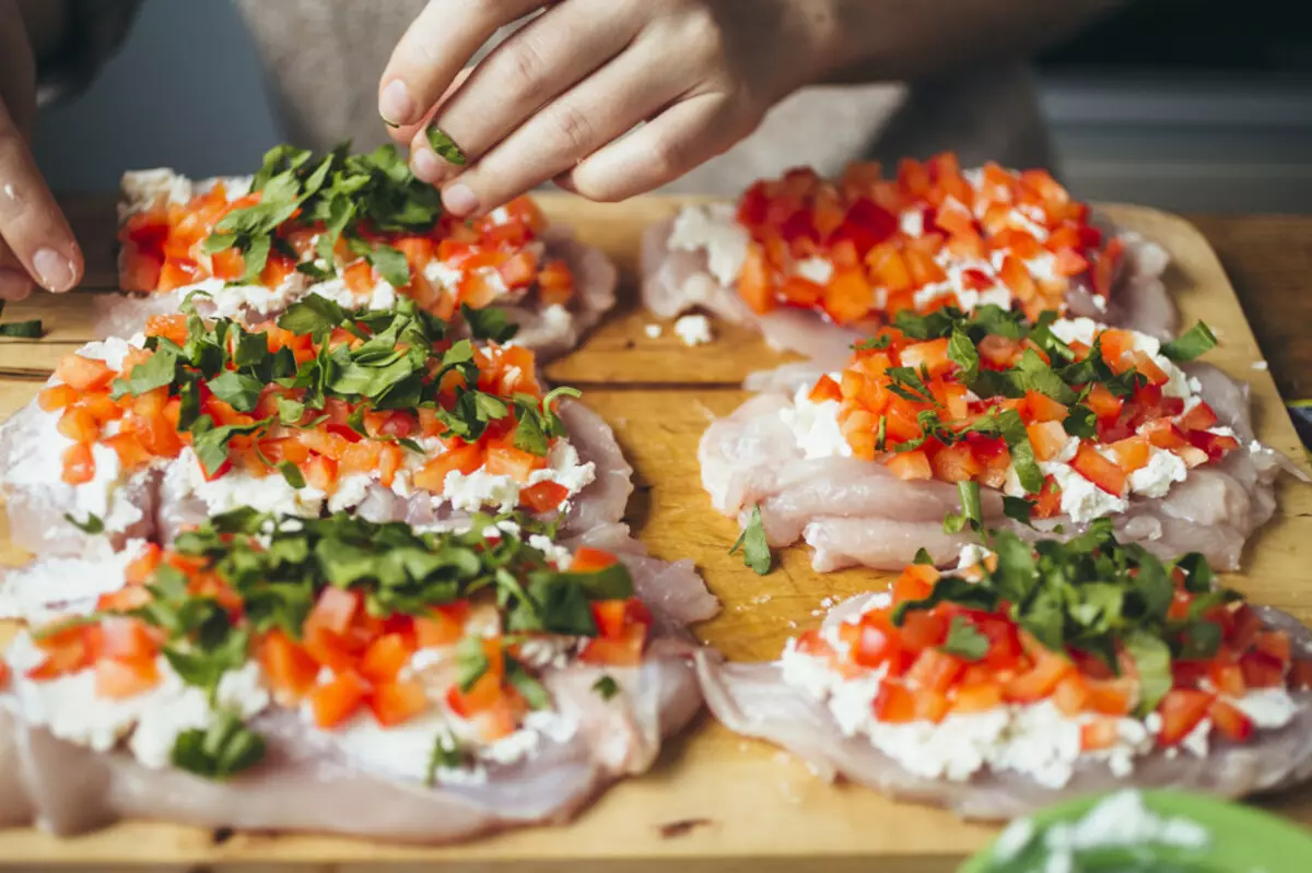 Rotoli di pollo al forno