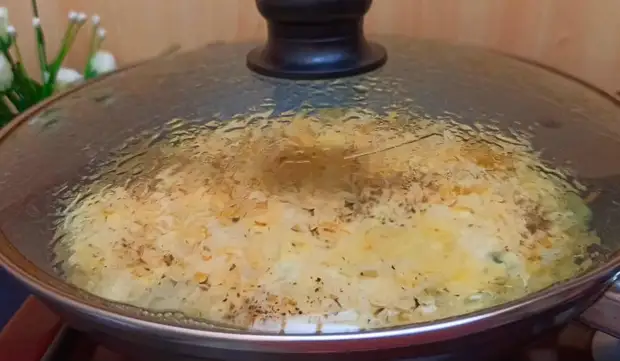 Rich and simple breakfast of potatoes