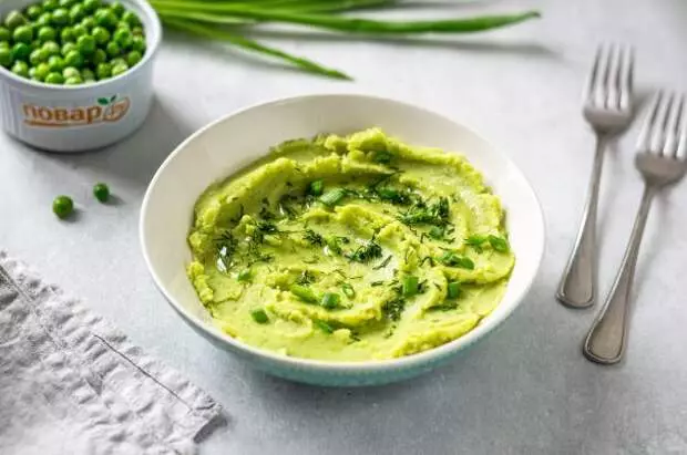 Groene aardappel aardappelpuree