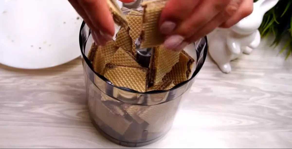 Wafels yn blender