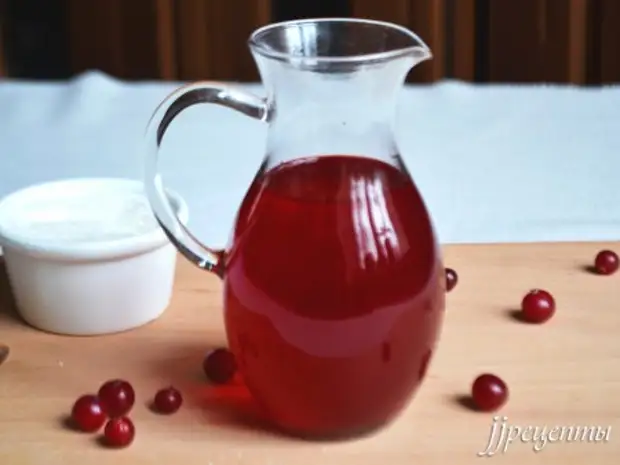 Tinctuur op de foto van de cranberry recept