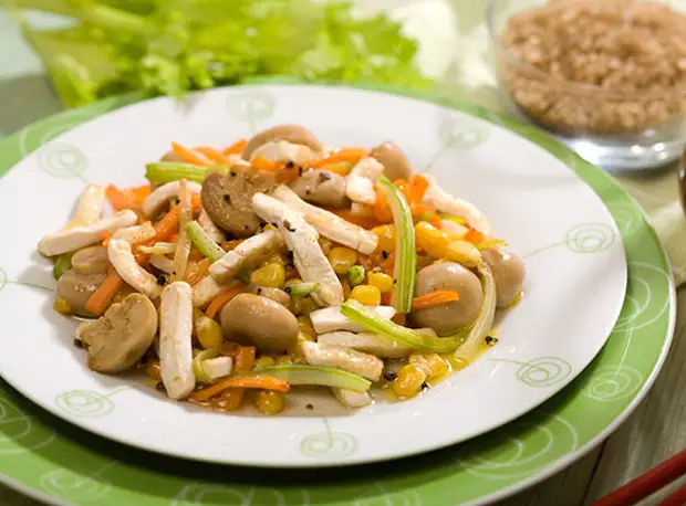 Ensalada con receta de pavo