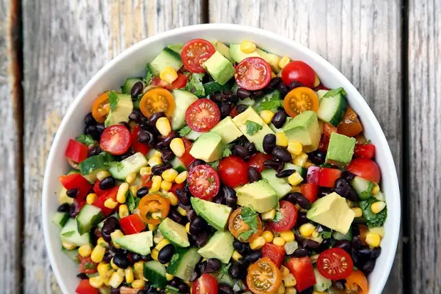 American-style vegetable salad.