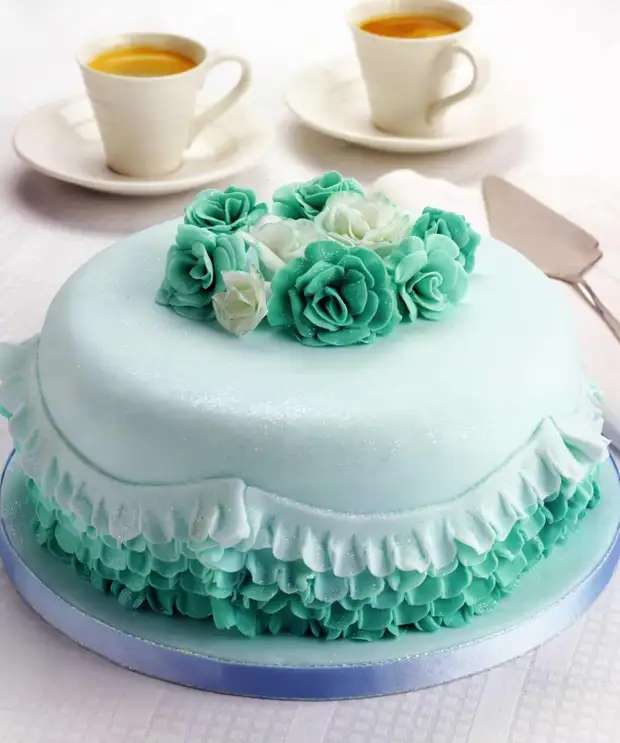 Pastel con flores y volantes: Clase Master