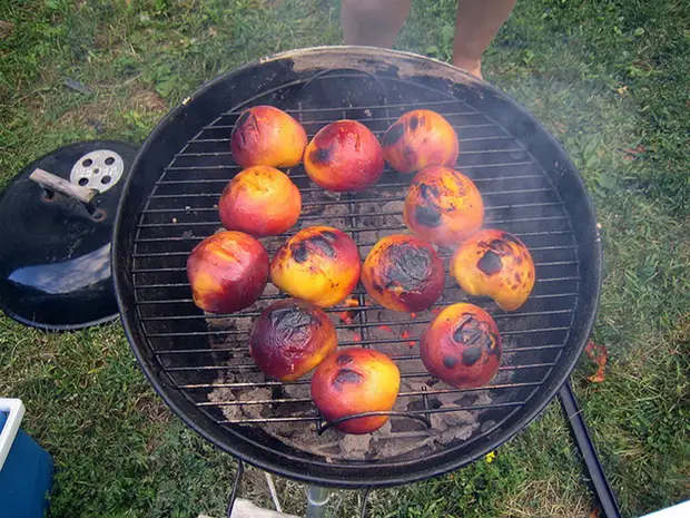 Ferskner på grillen