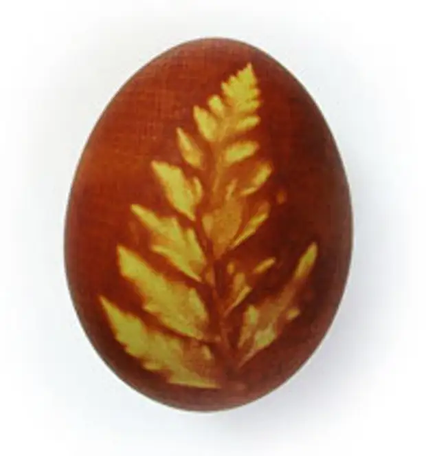 Fingerprint leaf on easter egg