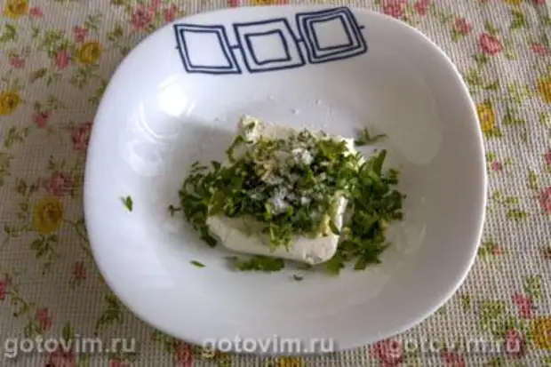 Eggplant nrog tsev cheese, kauj ruam 03