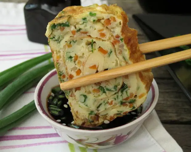 Kóreumaður Omelet, eða Kóreumaður Egg Roll (Gyeran Mari, 계란말 이)