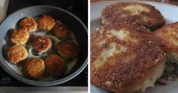 Салата cutlets.